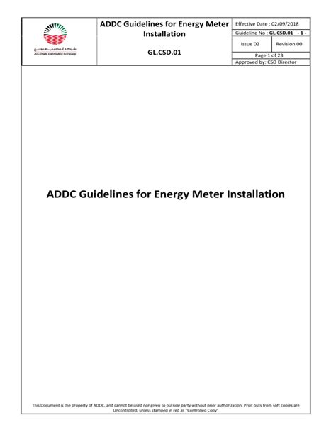 Addc Energy Meter Installation Guidelines