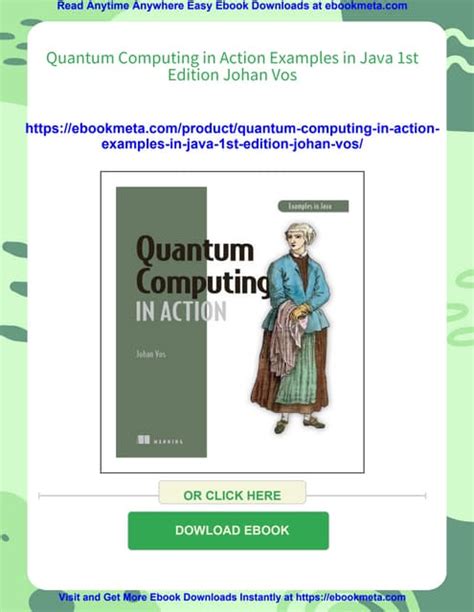 Quantum Computing In Action Examples In Java 1st Edition Johan Vos Pdf