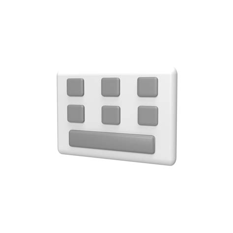 3d Keyboard Rendered Object Illustration 12794307 Png