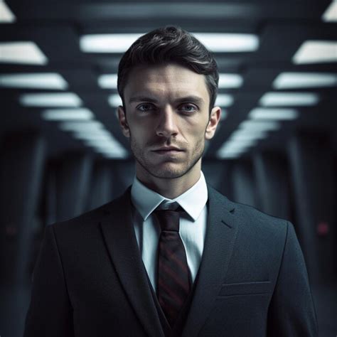 Premium Ai Image A Man In A Suit With A White Shirt And A Tie That