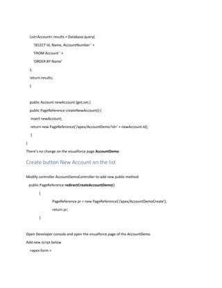 Demo How To Create Visualforce Page And Custom Controller Via Developer