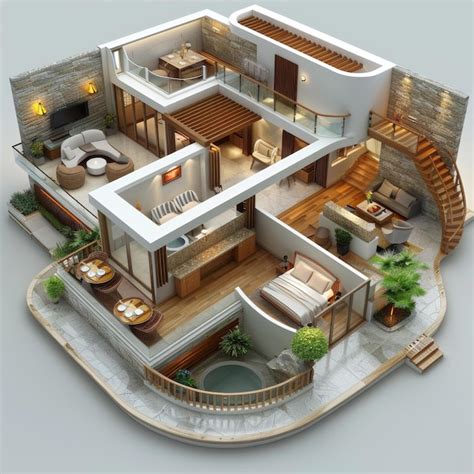 Premium Photo Elegant Duplex Apartment With Modern Interior