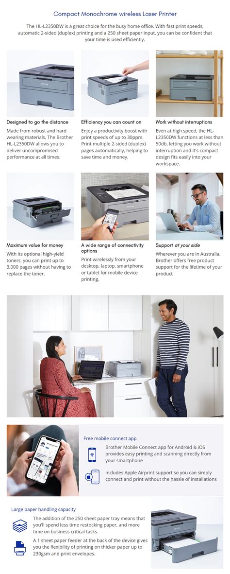 Brother Wireless Mono Laser Printer HL L DW Umart Com Au