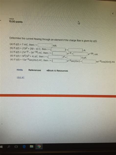 Solved Determine The Current Flowing Through An Element If Chegg