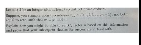 N Let N 2 Be An Integer With At Least Two Distinct