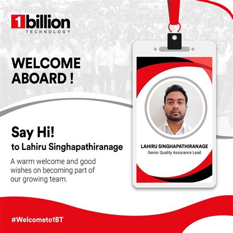 1 Billion Tech On Linkedin Welcome Newjoinees Employeeengagement