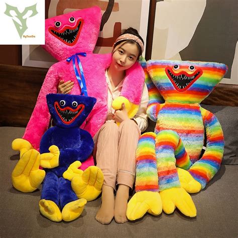 60cm 80cm 100cm Big Pillow Playtime Plush Toy Rainbow Blue Pink Huggy