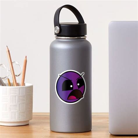Geometry Dash Difficulty Insane Face Level Sticker By Lukyme Redbubble