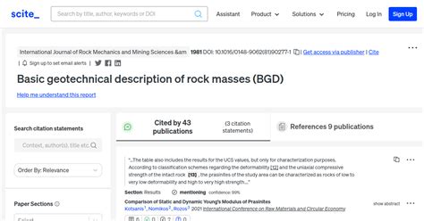 Basic Geotechnical Description Of Rock Masses Bgd