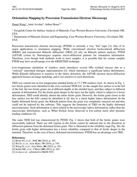 Pdf Orientation Mapping By Precession Transmission Electron Microscopy