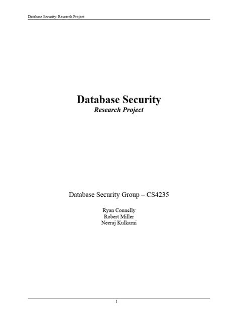 Databasesec Pdf Databases Encryption