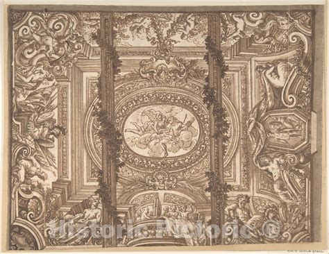 Art Print Italian Roman Bolognese 17th Century Designs For A