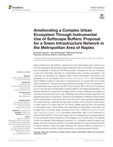 Pdf Ameliorating A Complex Urban Ecosystem Through Instrumental Use