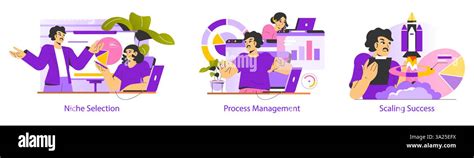 Decision Making Illustration Capturing Critical Stages Of Decision