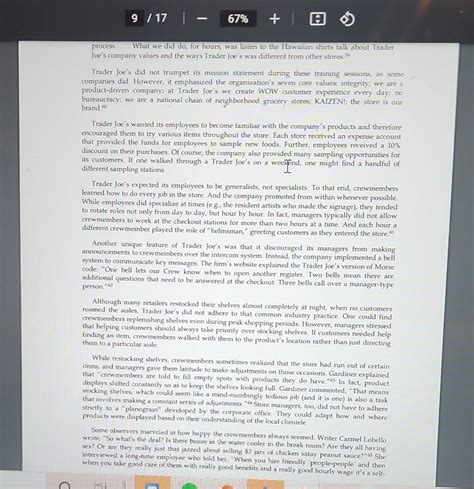 Solved The Trader Joe S Case Deals With Decision Making And Chegg Com