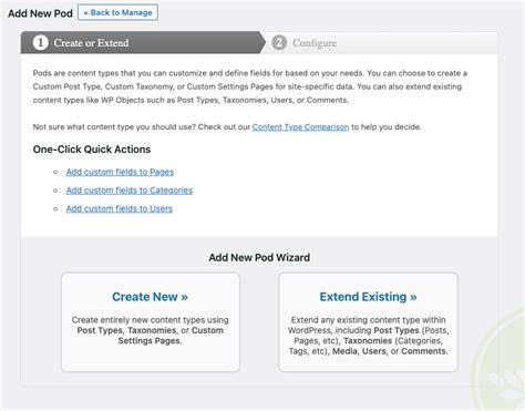 pods custom content types and fields wordpress plugin