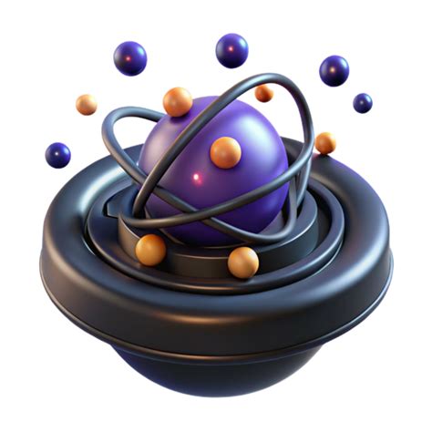 Atomic Orbit 3d Abstract Sphere Model 54586467 Png