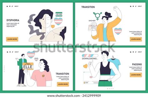 성별 전환 프로세스 웹 또는 착륙 스톡 벡터 로열티 프리 2412999909 Shutterstock