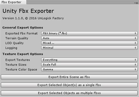 Export Unity Scene To Blender