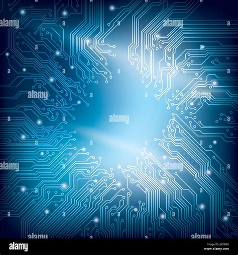 Circuit Board Vector Blue Background Stock Vector Image And Art Alamy