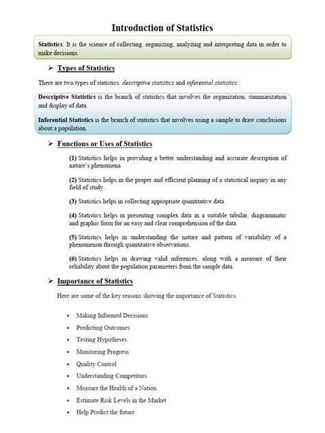 Unit 1 Business Statistics Pdf Statistics Mean