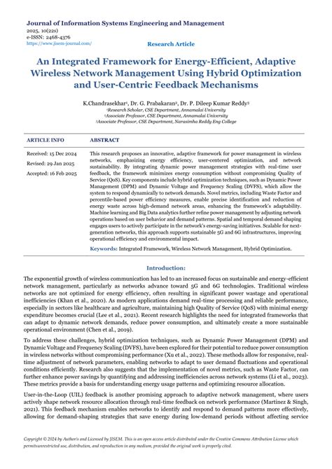 Pdf An Integrated Framework For Energy Efficient Adaptive Wireless Network Management Using