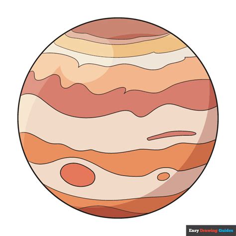 How To Draw Jupiter Really Easy Drawing Tutorial Planet Drawing