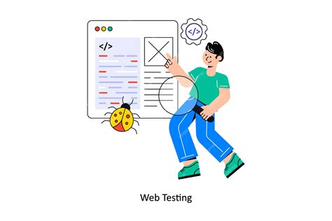 Premium Vector Web Testing Flat Style Design Vector Illustration