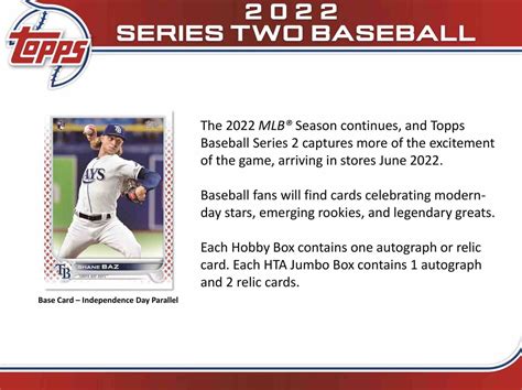 2022 Topps Series 2 Baseball Hobby Box Release Date Checklist Price