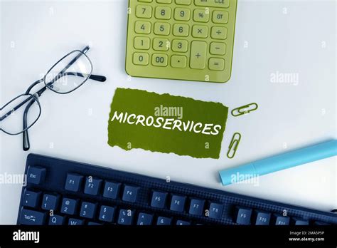 Writing Displaying Text Microservices Conceptual Photo Software