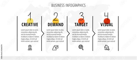 4 Creative Overlapping Arrows Place In A Horizontal Row Line Vector Infographic Concept For