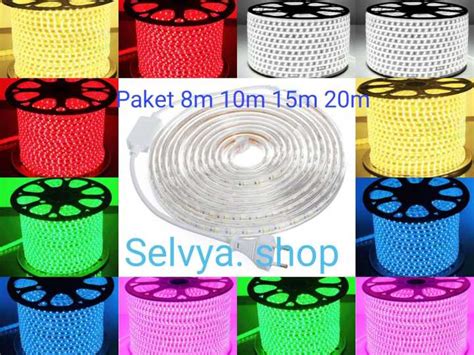 Paket Lampu Led Strip Selang M M M M Lampu Strip Soket Tutup Ekor Lazada