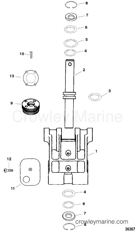 Swivel Bracket Assembly 1993 Race Outboard S3000 Race 1930676nh Crowley Marine