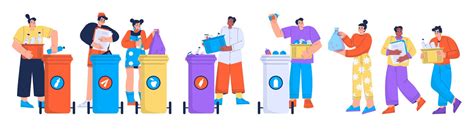 Waste Recycling Trash Recycle Management Garbage Vector Image