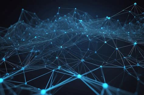 Premium Photo Abstract Blue Digital Data Background Network Connection Structure Structural