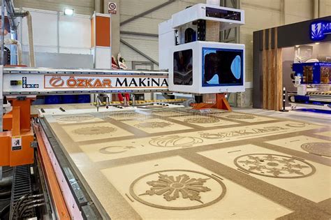 Demonstration Of Work Large Modern Automated Industrial Cnc Wood Router For Processing Wooden