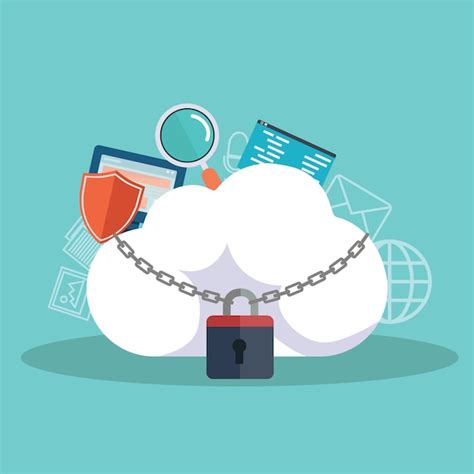 Premium Vector Concept Of Cloud Computing And Protecting Data Vector Illustration Flat Design