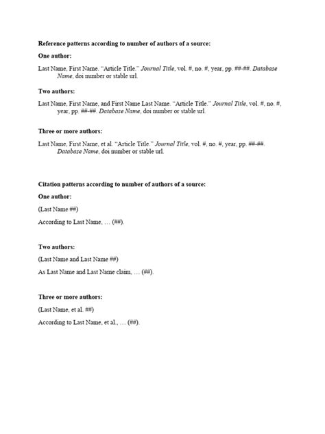 References And Citations Cheat Sheet 1 1 1 Pdf