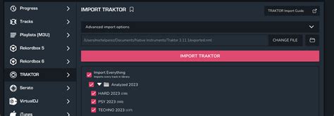 traktor not importing all tracks mixo