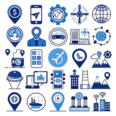 Premium Vector Set Of Technical Navigating Icons