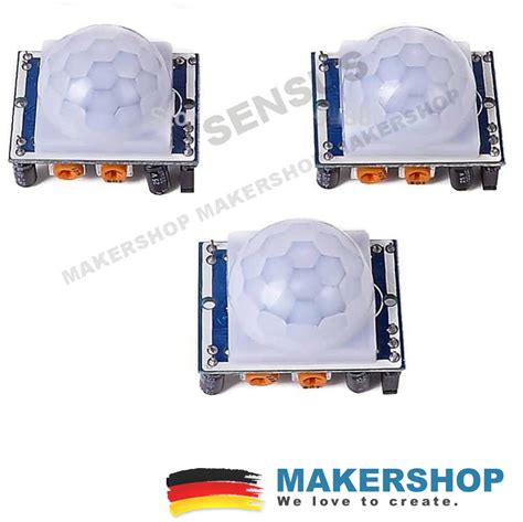 3 X Hc Sr501 Pir Infrarot Modul Bewegungsmelder Sensor Arduino