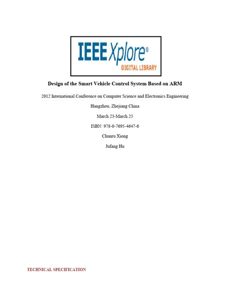 Design Of The Smart Vehicle Control System Based On Arm7 Pdf Microcontroller Embedded System