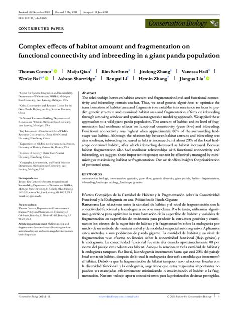 Pdf Complex Effects Of Habitat Amount And Fragmentation On Functional Connectivity And