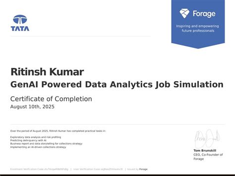 Dataanalytics Ai Genai Forage Tata Learningjourney Datascience Careergrowth Ritinsh Kumar