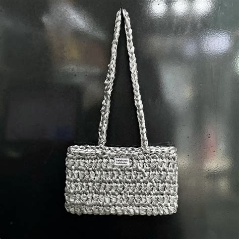 새틴 리본 뜨개 숄더백 스퀘어백 56colors 아이디어스