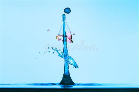 Abstract Background Of Splash Of Color Water Collision Of Colored Drops The Concept Art Stock