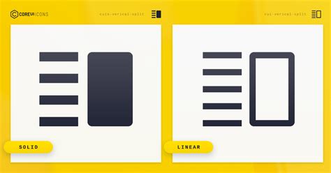 Verical Split Icon · Linear · Coreui Icons · Svg Javascript