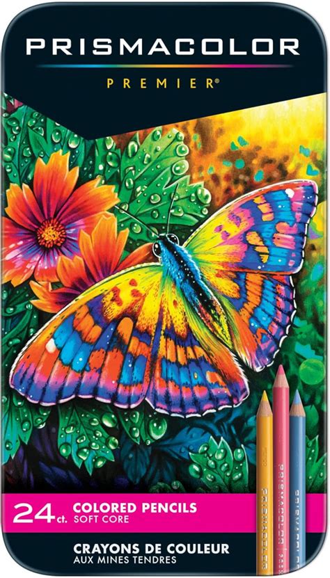 Набор карандашей цветные Prismacolor "Premier" 24 цвета, металлическая ...