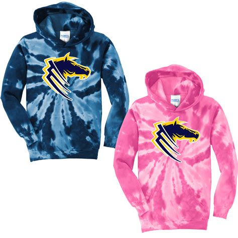 Marlboro Mustangs Adult And Youth Tie Dye Logo Hoodie Youth Fanatics Gear