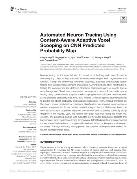 Pdf Automated Neuron Tracing Using Content Aware Adaptive Voxel